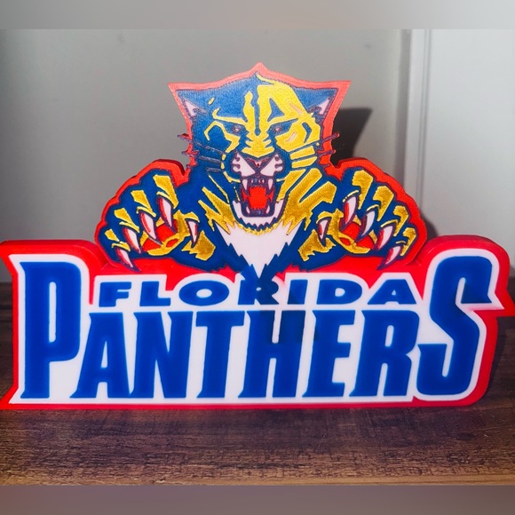 Wall Decor | Florida Panthers 3d Logo Sign Self Standing Classic Shelf ...